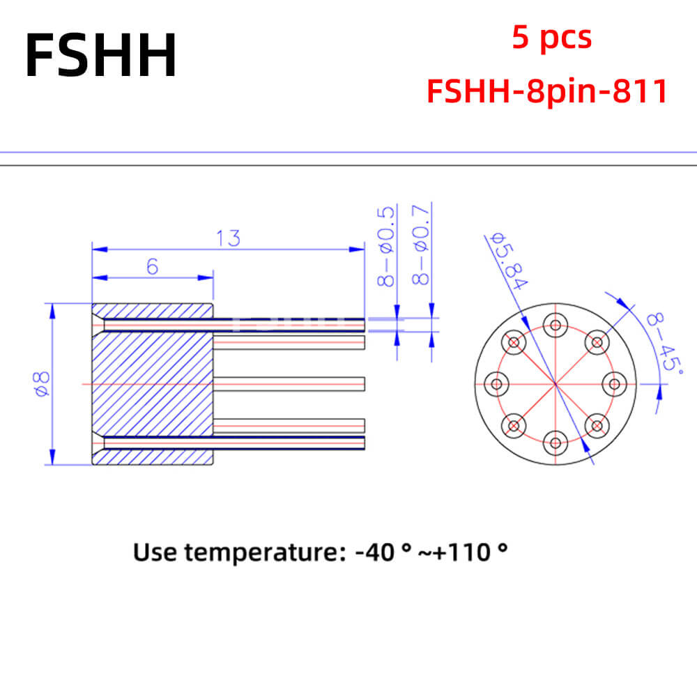 FSHH Round 8pin Laser Diode Test Socket (electrode Insertion) - FSHH Store