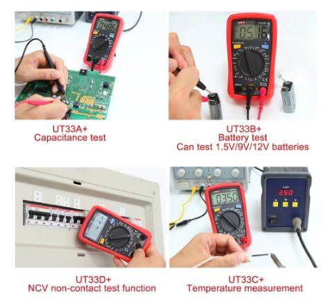 UNI-T Palm Size Multimeter Resistance Measure LCD AC DC 2mF Capacitance ...