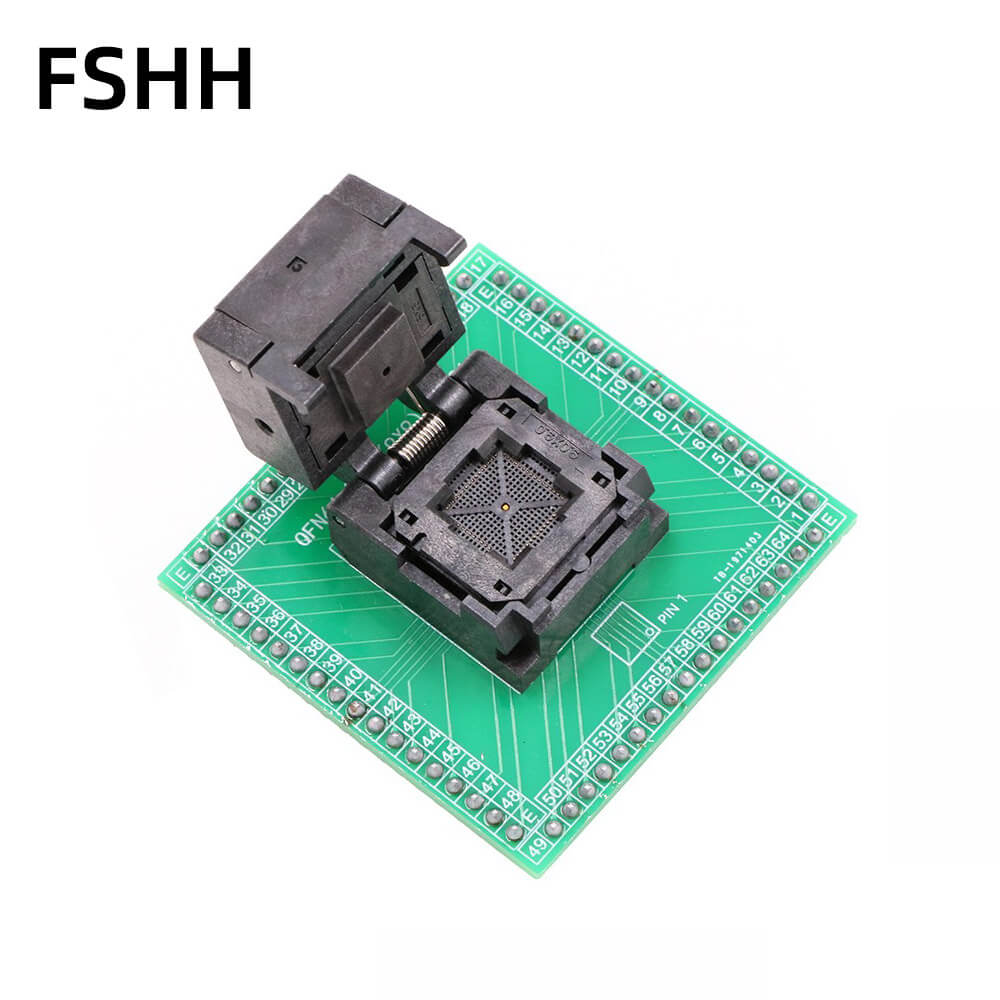 Clamshell QFN64 IC Test Socket WSON64 DFN64 MLF64 Programmer Adapter ...