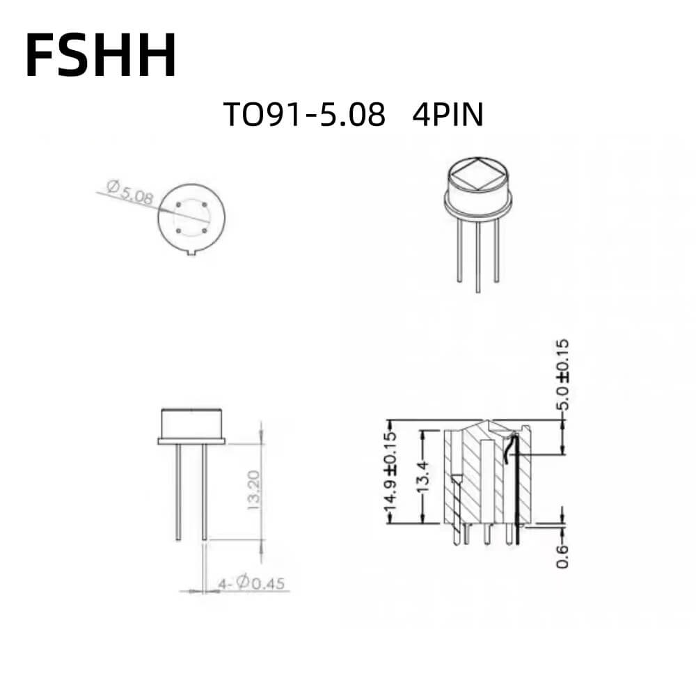 TO91 4pin 5.08mm Pitch Crystal Transistor Test Socket Laser Diode ...