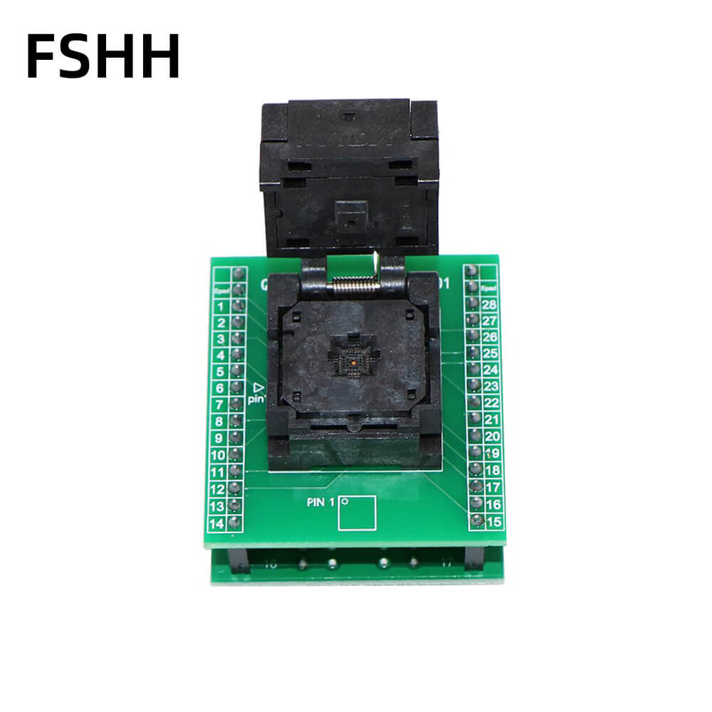 Clamshell QFN28 IC Test Socket WSON28 DFN28 MLF28 Programmer Adapter ...