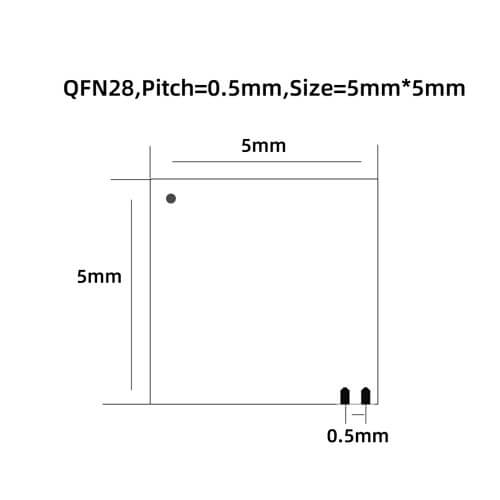 QFN28 Test Socket DFN28 MLF28 WSON28 Adapter 5x5mm 0.5mm Pitch - FSHH Store