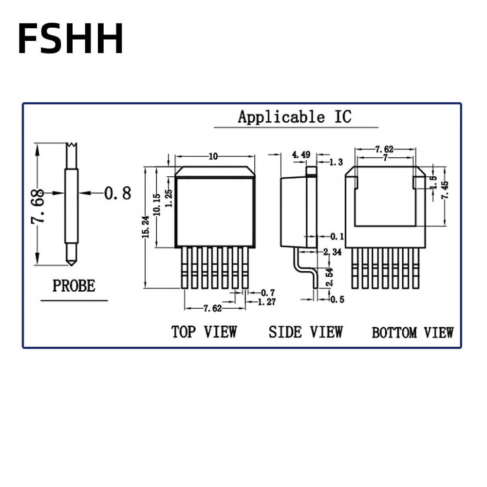 Open Top TO263 Test Socket High Power Aging Test Socket TO-263-1.27mm ...