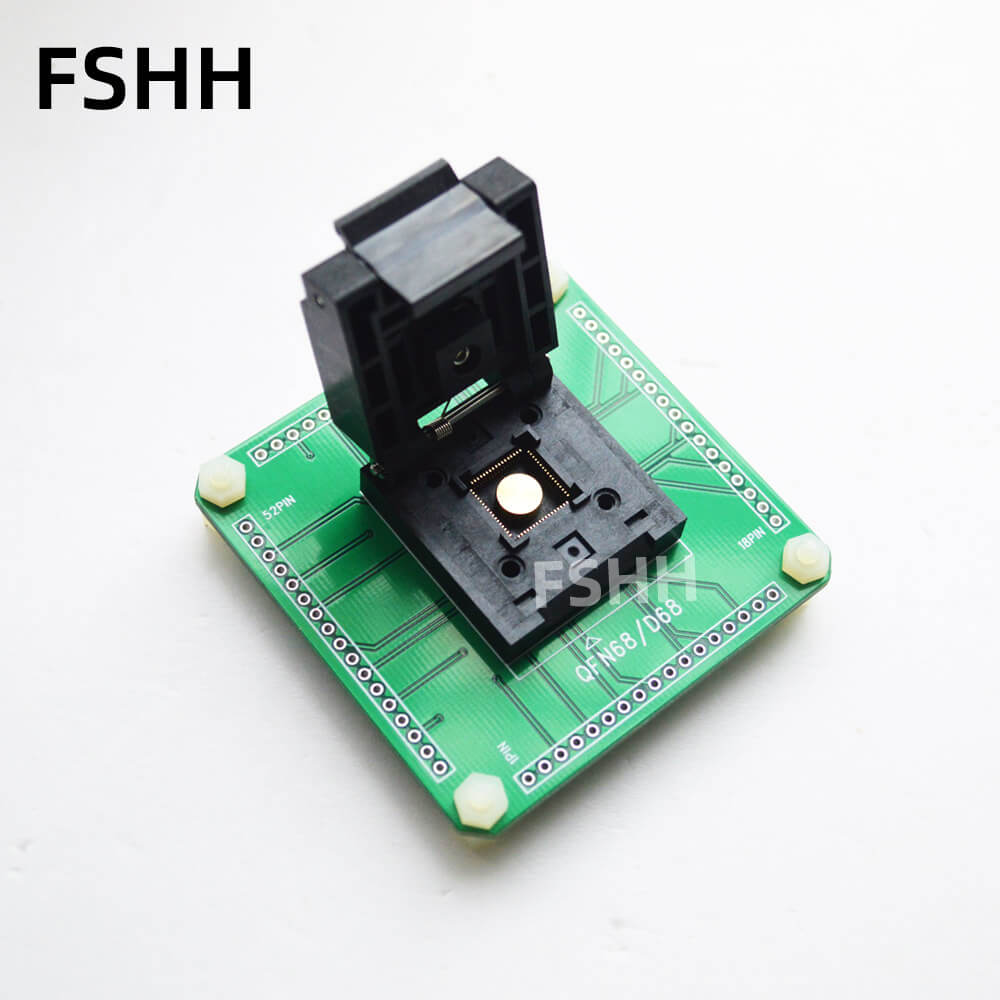 Clamshell QFN68BT-0.5-01 IC Test Socket QFN68 WSON68 DFN68 MLF68 ...