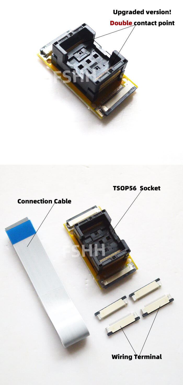 Program SMD Welding TSOP56 To TSOP56 On Line Test Socket Pitch 0.5mm ...