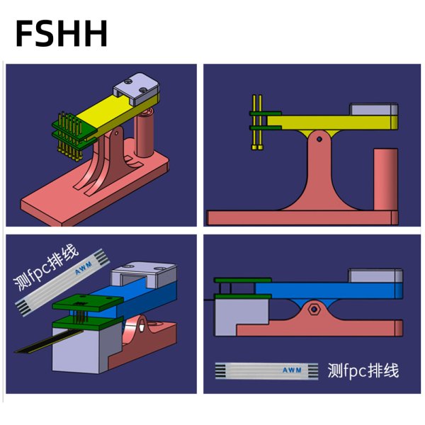 Customized 1.0mm 1mm Pitch Test Stand PCB Clip Clamp Fixture Probe Pogo ...