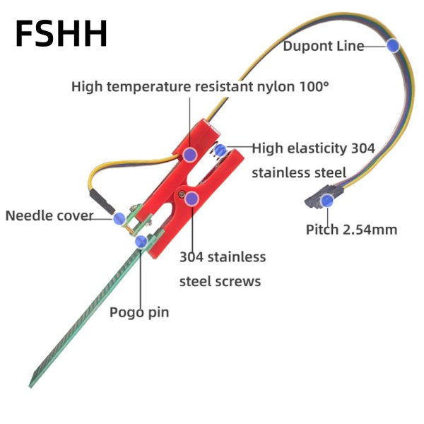 Customized 1.0mm 1mm Pitch Test Stand PCB Clip Clamp Fixture Probe Pogo ...