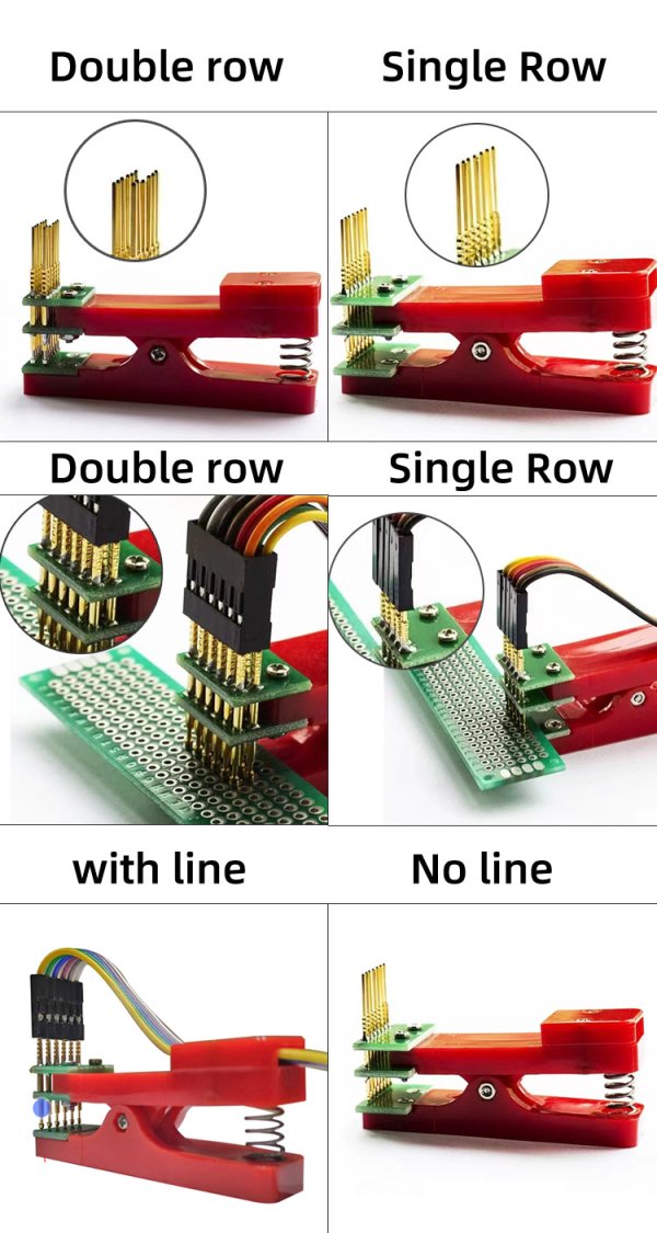 Customized 1.0mm 1mm Pitch Test Stand PCB Clip Clamp Fixture Probe Pogo ...