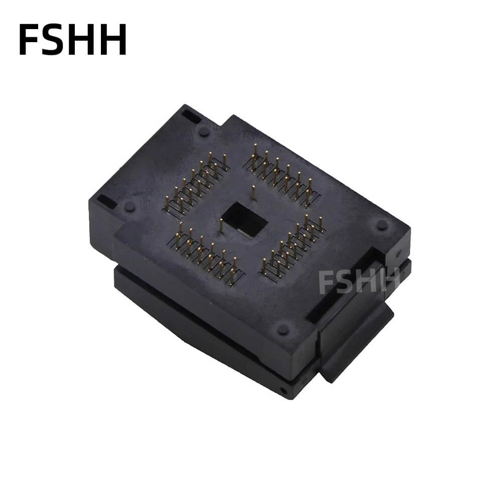 Clamshell LCC48 Test Socket PLCC48 Programmer Adapter 1.0mm Pitch 16 ...