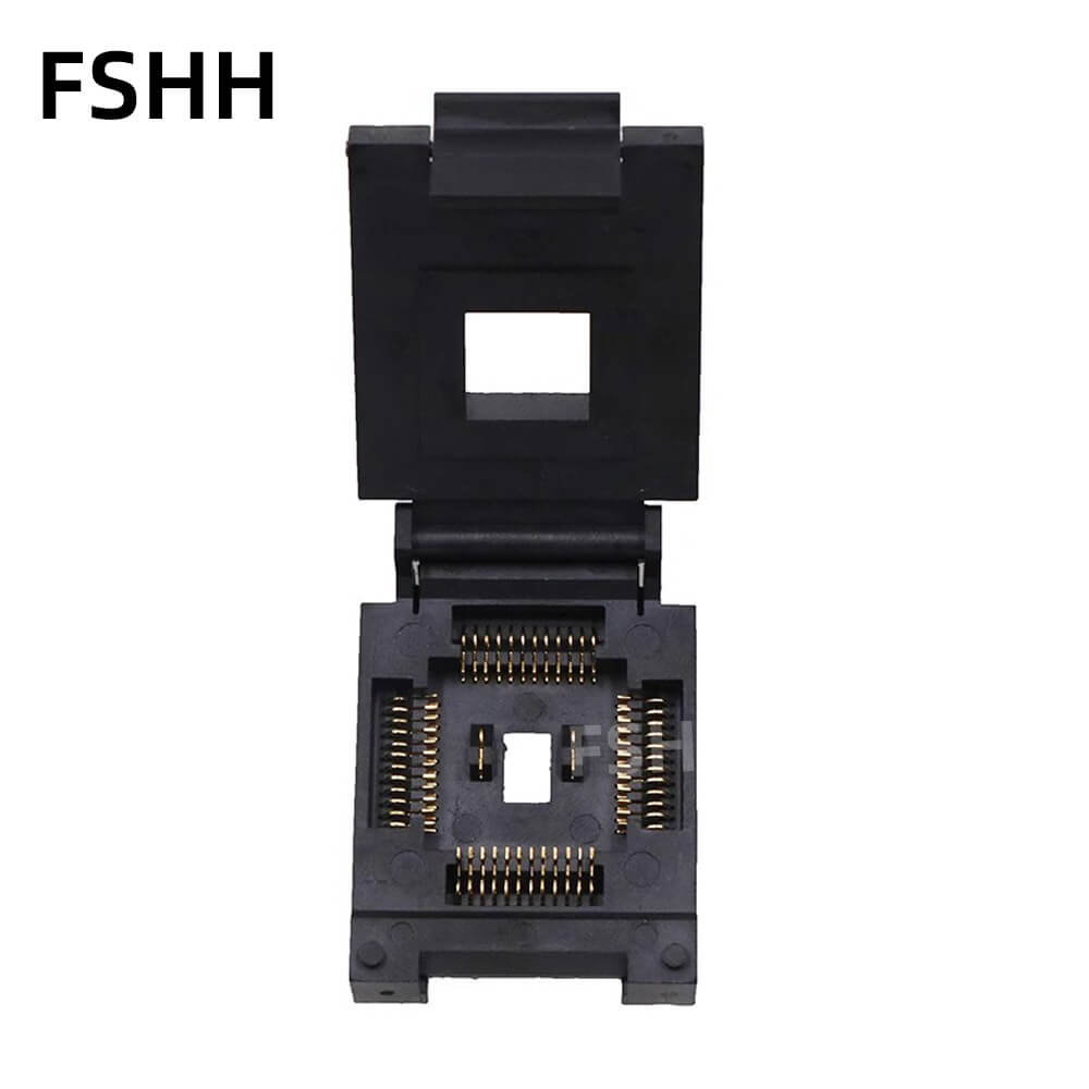 Clamshell LCC48 Test Socket PLCC48 Programmer Adapter 1.0mm Pitch 16 ...