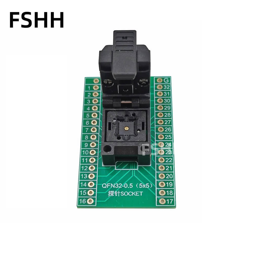 Clamshell GND QFN32 Test Socket WSON32 DFN32 MLF32 0.5mm Pitch ...